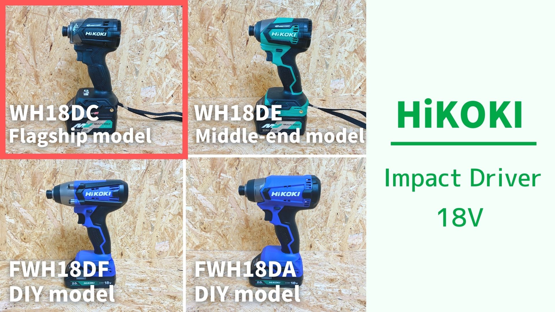 【WH36DCとの違いは？】WH18DCレビュー_HiKOKI18V充電式インパクトドライバ_NN・XP・2XP - 電動工具なび